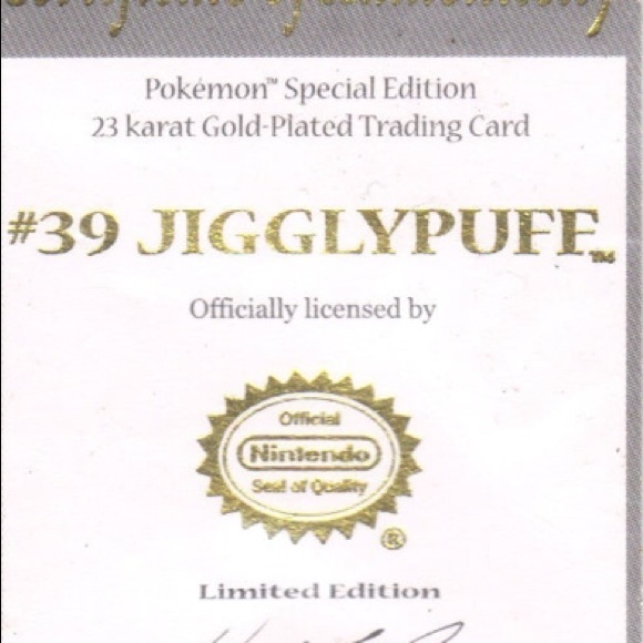 Pokemon | Other | 39 Jigglypuff 23k Gold Pokemon Card And Pokeball ...